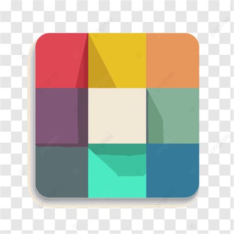 Square Icon With Different Colored Squares Vector A Simplistic Colorful Icon Of Composite On A