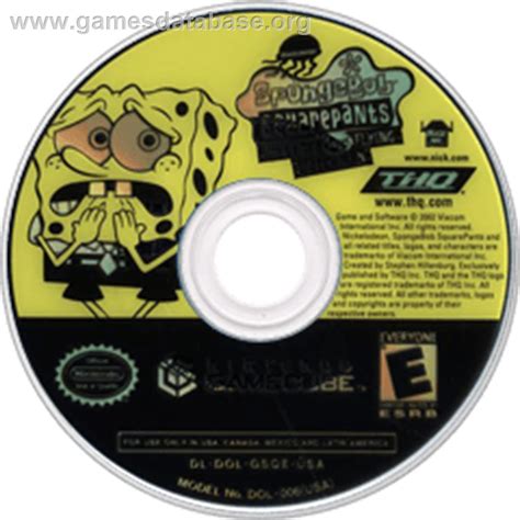 Spongebob Squarepants Revenge Of The Flying Dutchman Nintendo Gamecube Artwork Disc