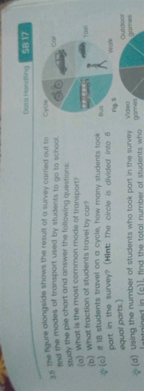 Data Handingsb 173 5 The Figure Alongside Shows The Result Of A Survey