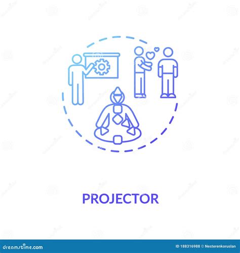 Projector Blue Gradient Concept Icon Stock Vector Illustration Of Chakra Love 188316988