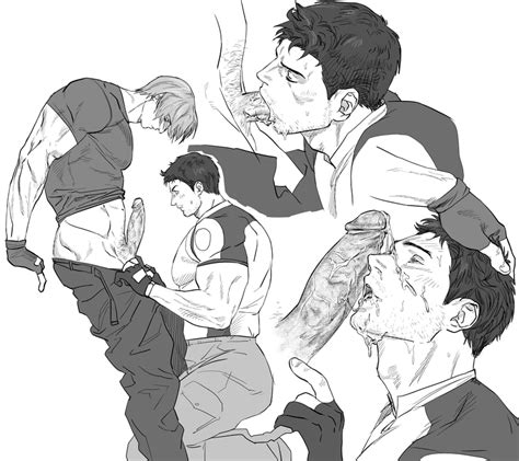 Leon S Kennedy And Chris Redfield Resident Evil And More Drawn By Dyom Danbooru