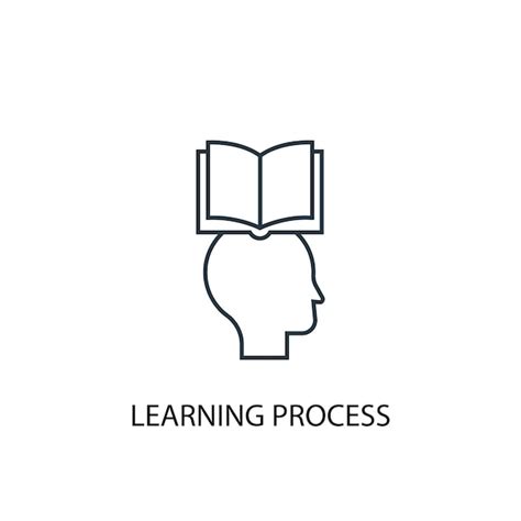 튜토리얼 개념 라인 아이콘입니다 간단한 요소 그림입니다 튜토리얼 개념 개요 기호 디자인입니다 웹 및 모바일 Uiux에