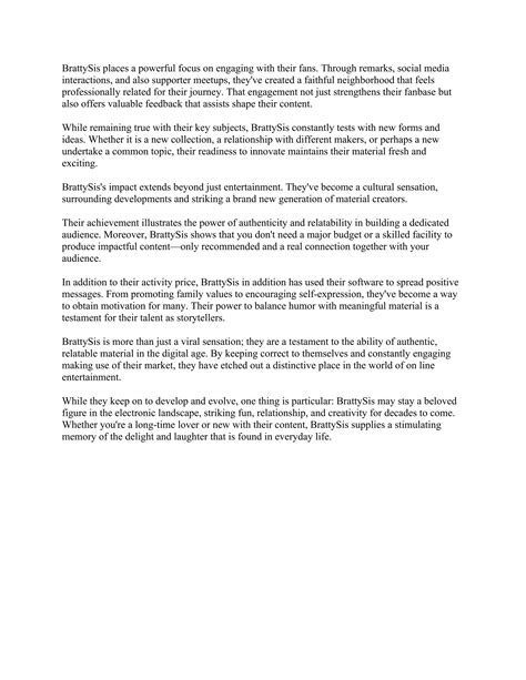 Brattysis How They Turn Their Passions Into Profitable Contentdocx