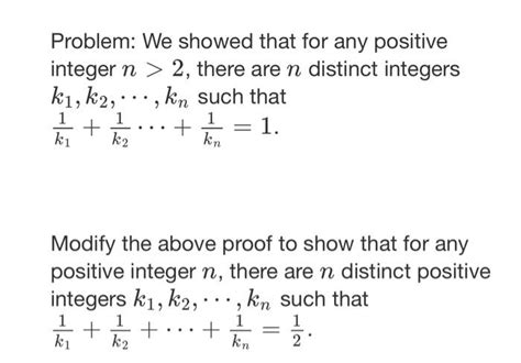 solved problem we showed that for any positive integer n 2