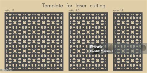 레이저 절단을위한 템플릿 나무 금속의 패널스텐실 기하학적 패턴 개체 그룹에 대한 스톡 벡터 아트 및 기타 이미지 개체 그룹 금속 기하 도형 Istock