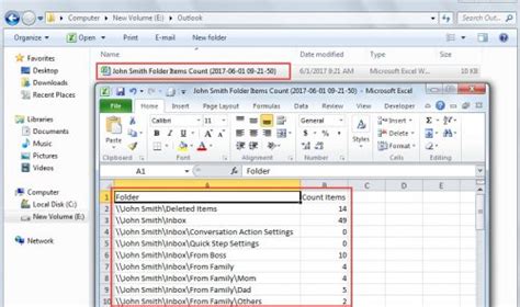 How To Quickly Export The Total Count Of Items In Each Outlook Folder To Excel