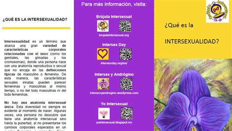 Comunidad Intersex De México Publica Folleto Para Visibilizar La