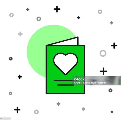 채워진 윤곽선 인사말 카드 아이콘은 흰색 배경에 분리되어 있습니다 초대장 또는 인사말 카드를 위한 축하 포스터 템플릿입니다 벡터 가득 찬에 대한 스톡 벡터 아트 및 기타