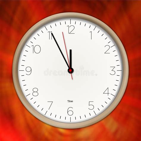 Clock Time Passing Macro View Stock Illustration Illustration Of