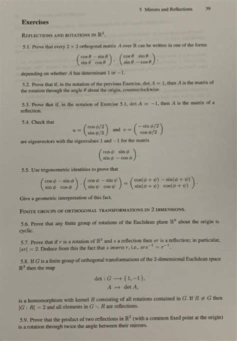 solved 5 1 prove that every 2×2 orthogonal matrix a over r