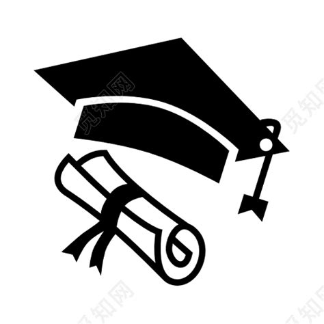 卡通学位博士帽子卷轴素材免费下载 觅知网