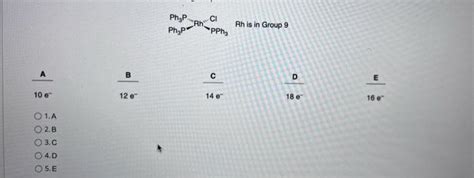 Solved What Is The Valence Electron Count Of The Following Chegg Com