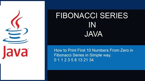 how to print fibonacci series in java youtube
