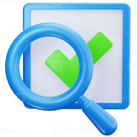 3d Icon Checklist Validation Search 67163528 Png