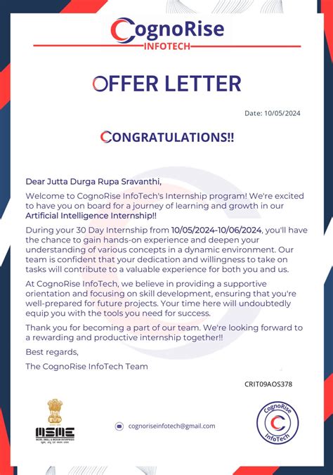 sravanthi jutta on linkedin internship artificialintelligence