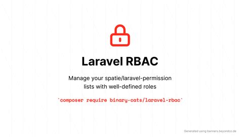 Github Binary Catslaravel Rbac Rbac Extension To Spatielaravel