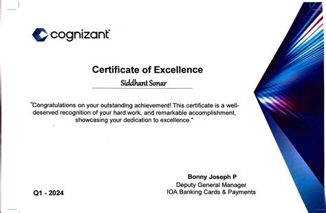 Siddhant Sanjay Sonar On Linkedin Cognizant Achievement Hardwork Dedication
