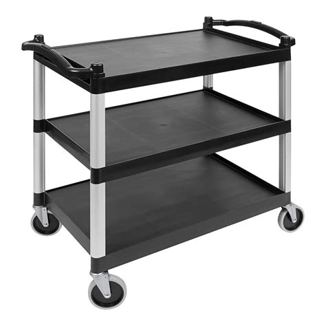 Cambro Bc340kd110 Black Three Shelf Utility Cart Unassembled 40 X