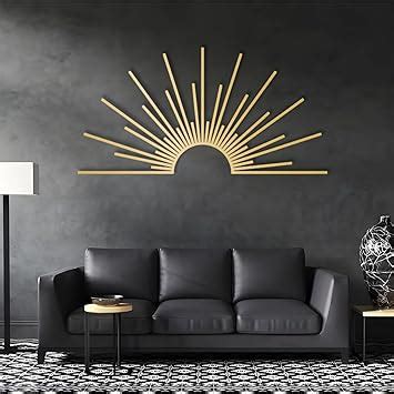Flyoak Sun Metal Wall Art Sunburst Wall Decor Metal