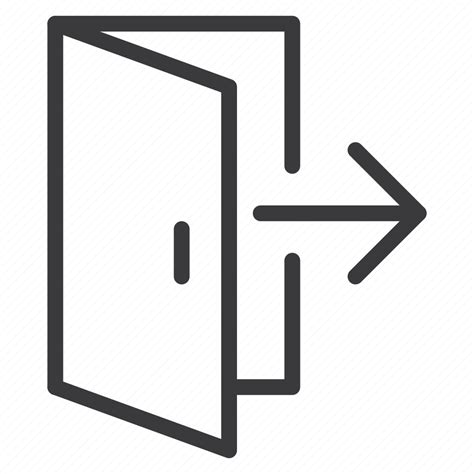 Arrow Door Doorway Exit Logout Quit Icon Download On Iconfinder