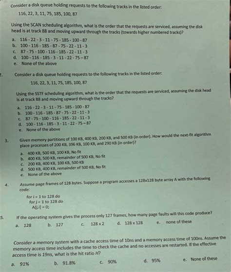 Solved Consider A Disk Queue Holding Requests To The