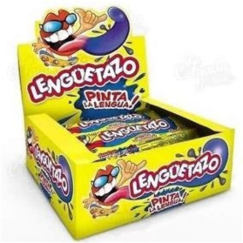 Lengüetazo Pinta La Lengua Long Raspberry Soft Sour Candy 13 G 0 5 Oz Box Of 50
