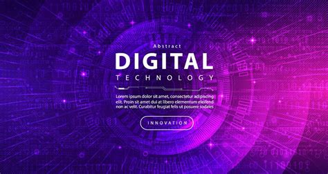 Abstract Digital Technology Futuristic Circuit Blue Pink Background Cyber Science Tech