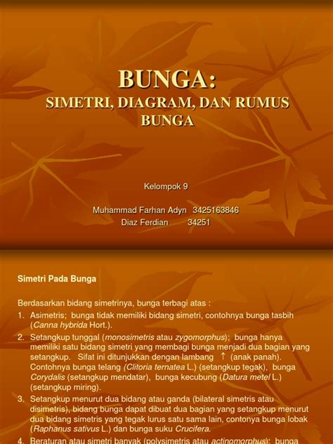 Bunga Simetri Diagramandbagian Pdf
