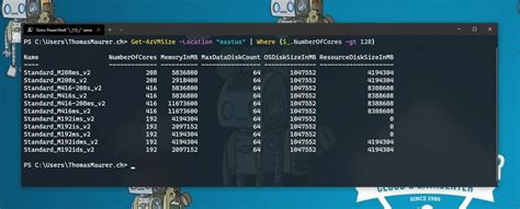 How To Check The Available Vm Sizes Skus By Azure Region Thomas Maurer