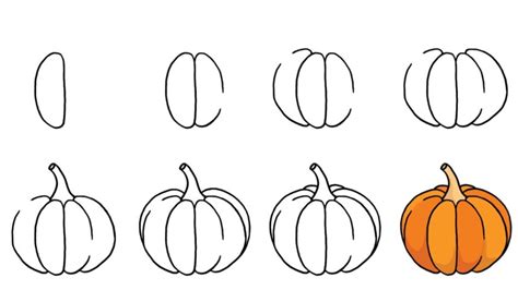 How To Draw A Pumpkin Step By Step Hand Of Art