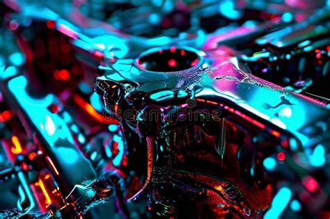 Optical Phenomenon Currents Holography Showcases A Stunning Opti Stock