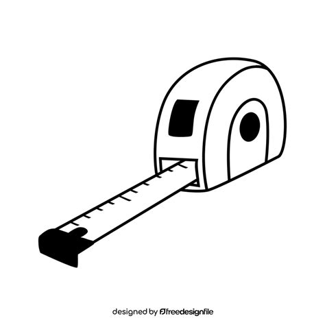 Tape Measure Drawing Black And White Clipart Free Download
