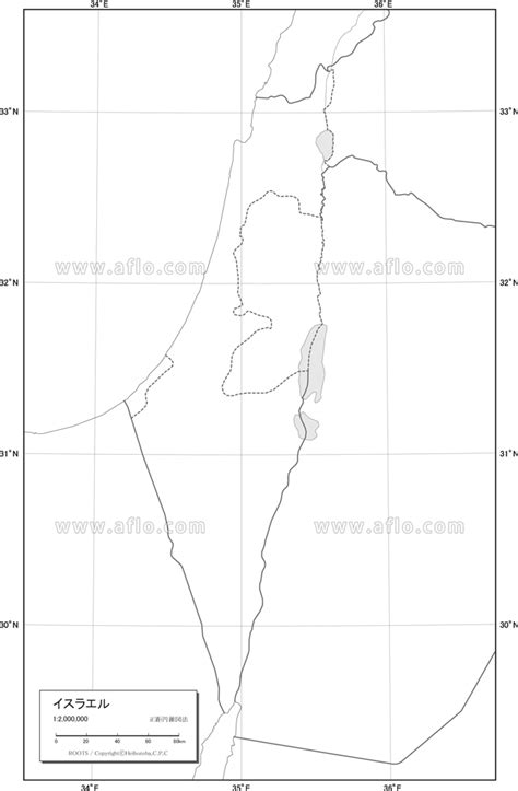イスラエル 白地図 ベクター地図素材のダウンロード販売 アフロモール