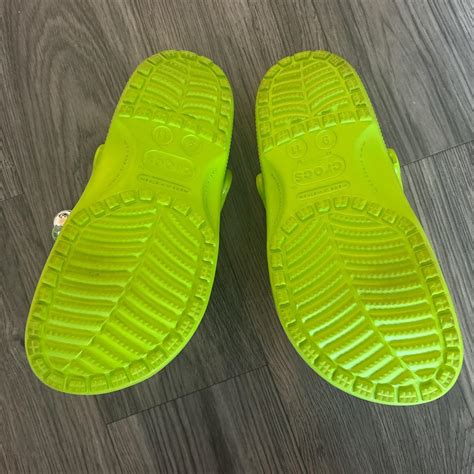 Neon Green Crocs Wtoy Story And Ufo Jibbitz Depop