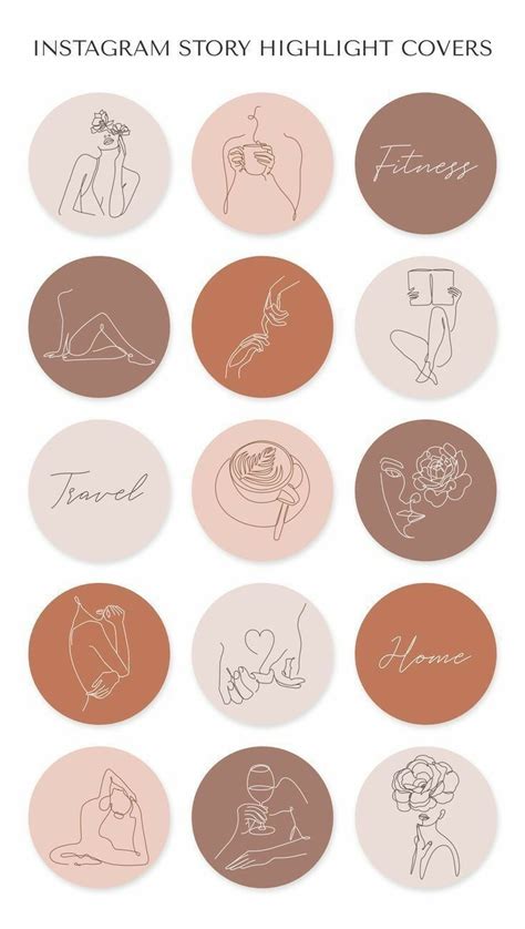 Line Art Instagram Highlight Covers Your Story Templates By Canva Artofit