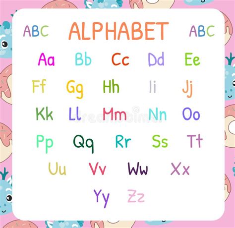 Alphabet Uppercase And Lowercase Letters Stock Vector Illustration Of