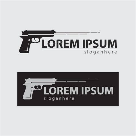 Gun Logo Icon And Tactical Design Guns Illustration 43404112 Vector Art