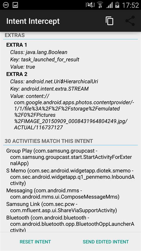 android displaying images in gallery and sharing them stack overflow