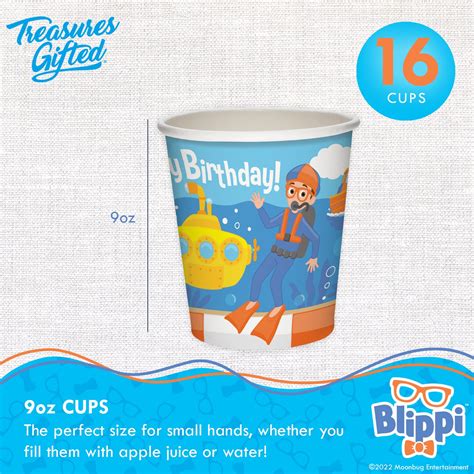 Blippi Vehicle Party Tableware Deluxe Set For 16 Guests Treasures Ted