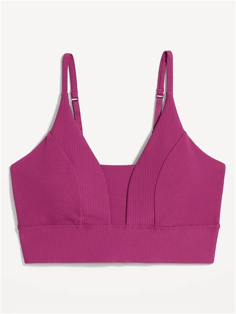 Old Navy Light Support Powersoft Textured Rib Sports Bra For Women