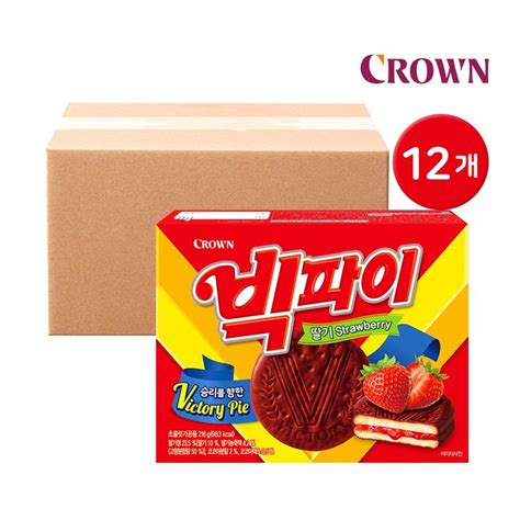 크라운 빅파이 딸기 216g 12개 홈플러스 택배배송 크라운 빅파이 딸기 216g 12개 홈플러스 택배배송