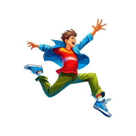 Premium Vector Boy Jump Vector Illustration