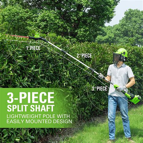 40v 10 Cordless Battery Pole Saw And Hedge Trimmer Attachment W 25 Ah