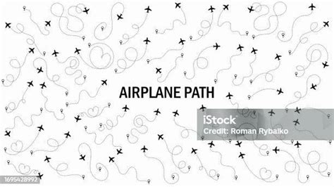 비행기 또는 비행기 경로 경로 설정 시작 지점과 점선 추적에서 여행 개념입니다 항공기 추적 비행기 경로 여행 지도 핀 위치 핀 벡터 그림입니다 흰색 배경입니다 개념에 대한