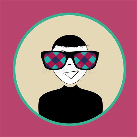 Man With Weird Glasses Stock Vector Illustration Of Colorful 32874598