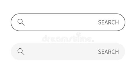 Search Bar Line Banner Address And Navigation Icon Interface Box