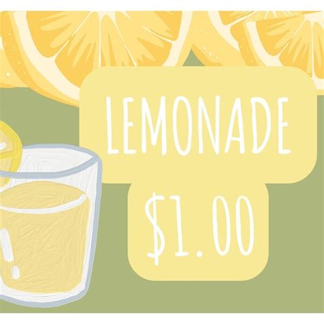 Lemonade Stand Poster Etsy