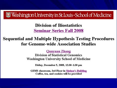 Ppt Sequential And Multiple Hypothesis Testing Procedures For Genome