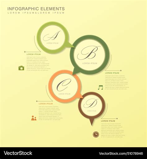Abstrakte Flussdiagramm Infografik Lizenzfreies Vektorbild
