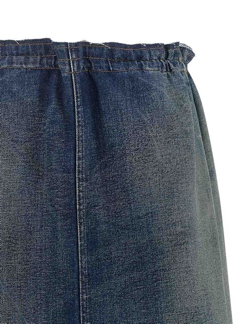 Mm6 Maison Margiela Denim Skirt Blue Women S52mi0023m30017962